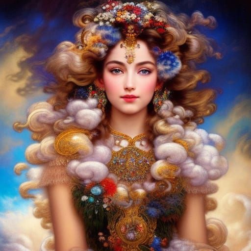 Nephele, Greek Goddess of Clouds - AI Generated Artwork - NightCafe Creator