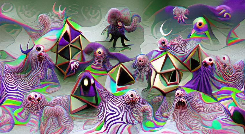 Void psychedelic geometric Eldritch Nightmares - AI Generated Artwork ...