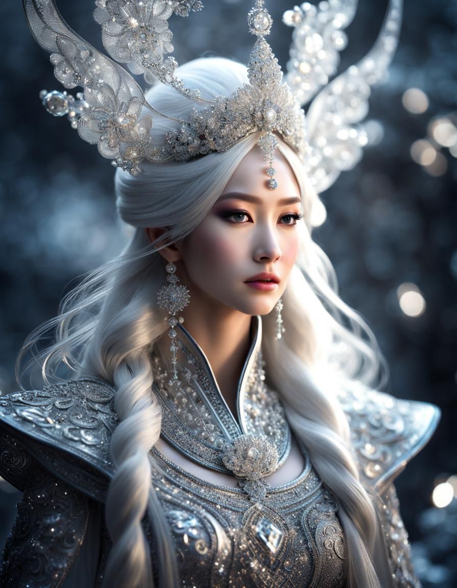 Cloud Crystal Empress - AI Generated Artwork - NightCafe Creator