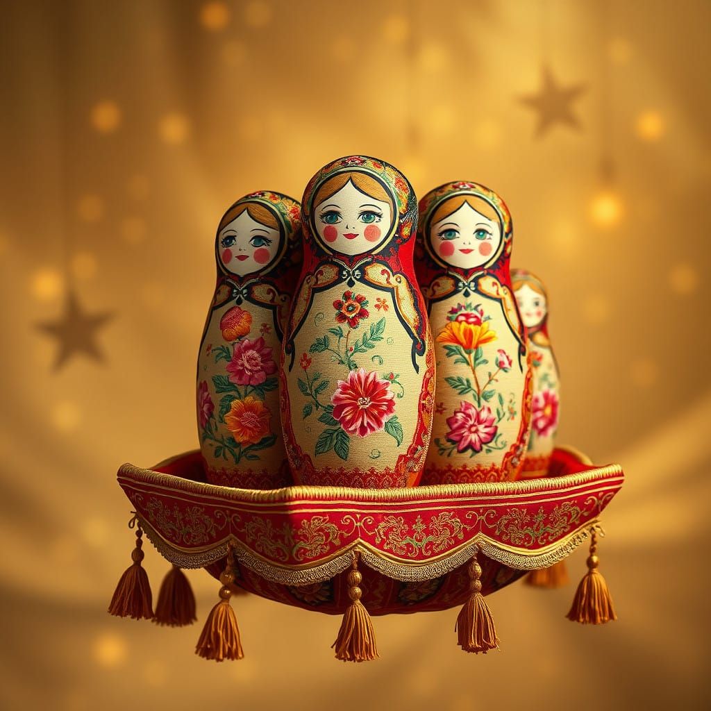 07 Russian Theme - Golden Dreamscapes: Whimsical Russian Dol...