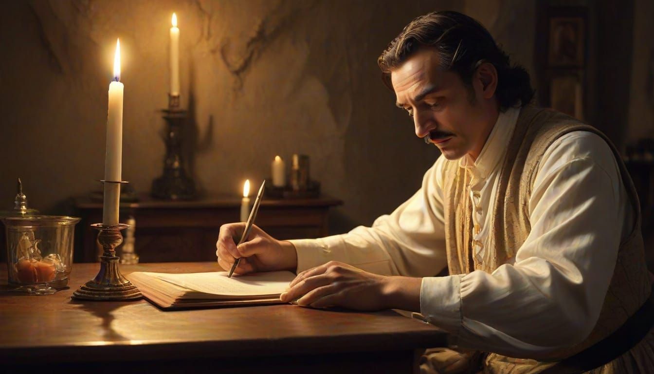 Medieval Writer Creates Masterpiece by Flickering ... - AI Art