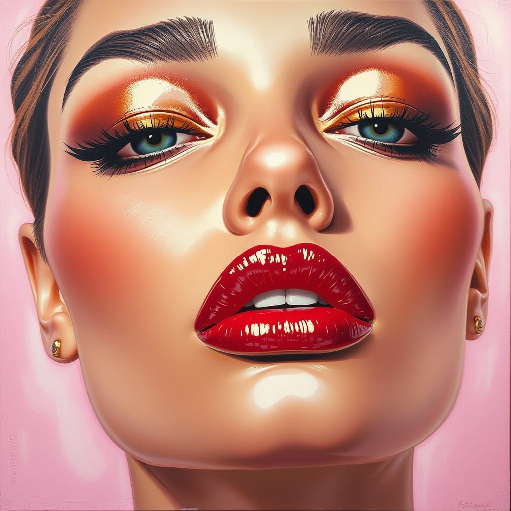 Vibrant Great Depth Professional Oil Portrait Oil Painting Glossy