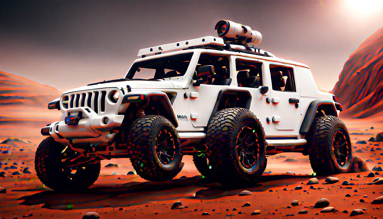 The Mars Lander by Jeep - AI Generated Artwork - NightCafe Creator
