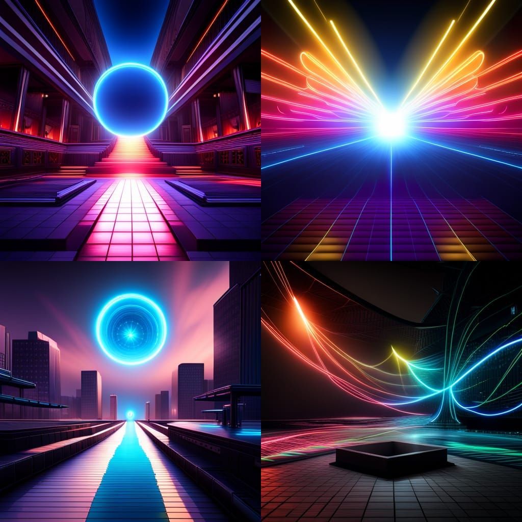 neon flying orbs ,blue light glow,rainbow flash, unreal engine 5 ,128 ...