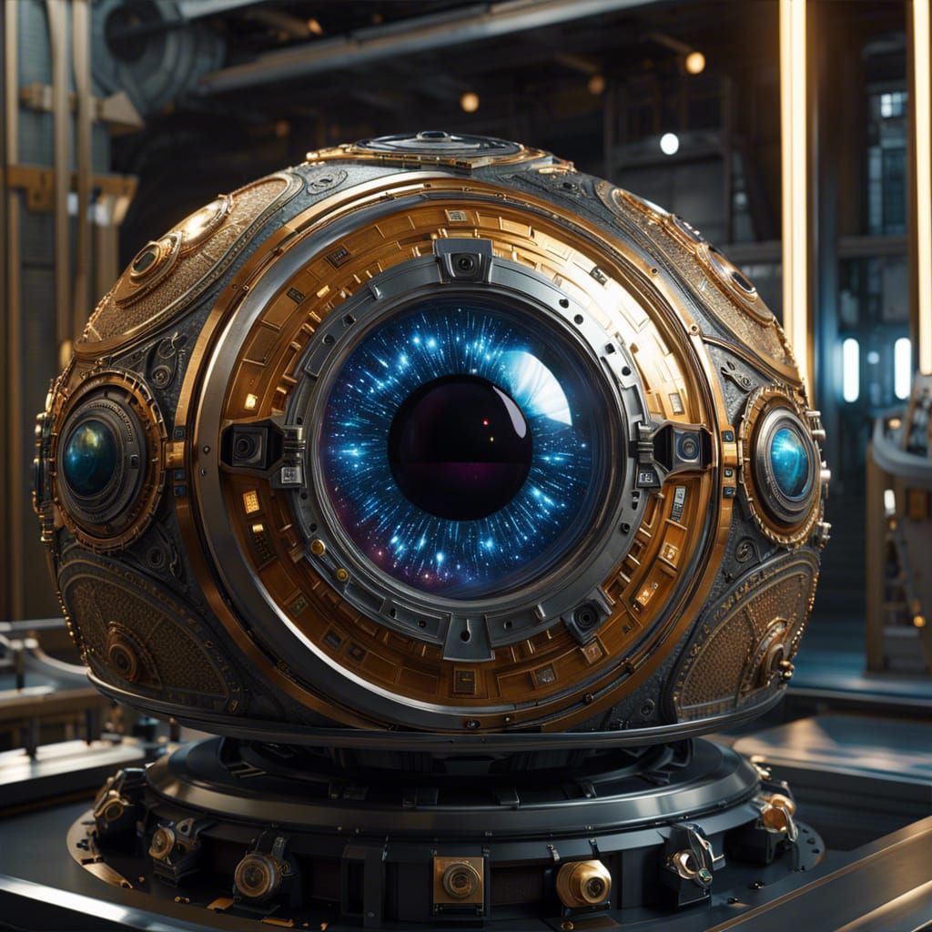 Robotic eyeball - AI Generated Artwork - NightCafe Creator