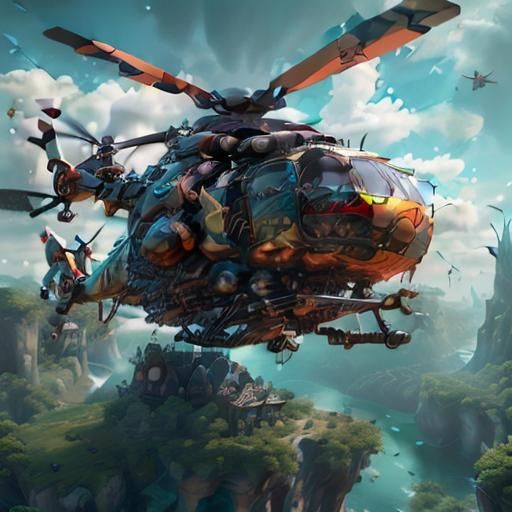 Pokemon helicopter - AI Generated Artwork - NightCafe Creator