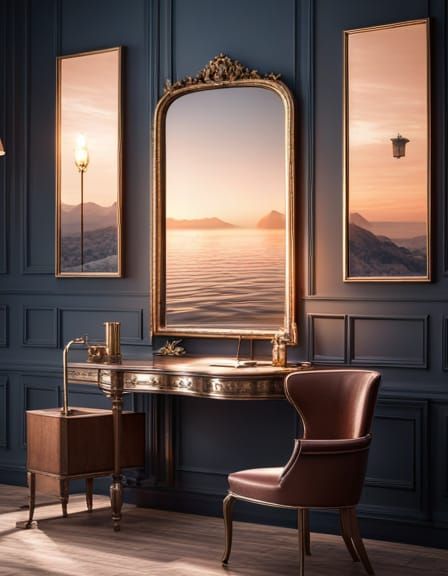 Mirrors open to parallel worlds - AI Generated Artwork - NightCafe Creator