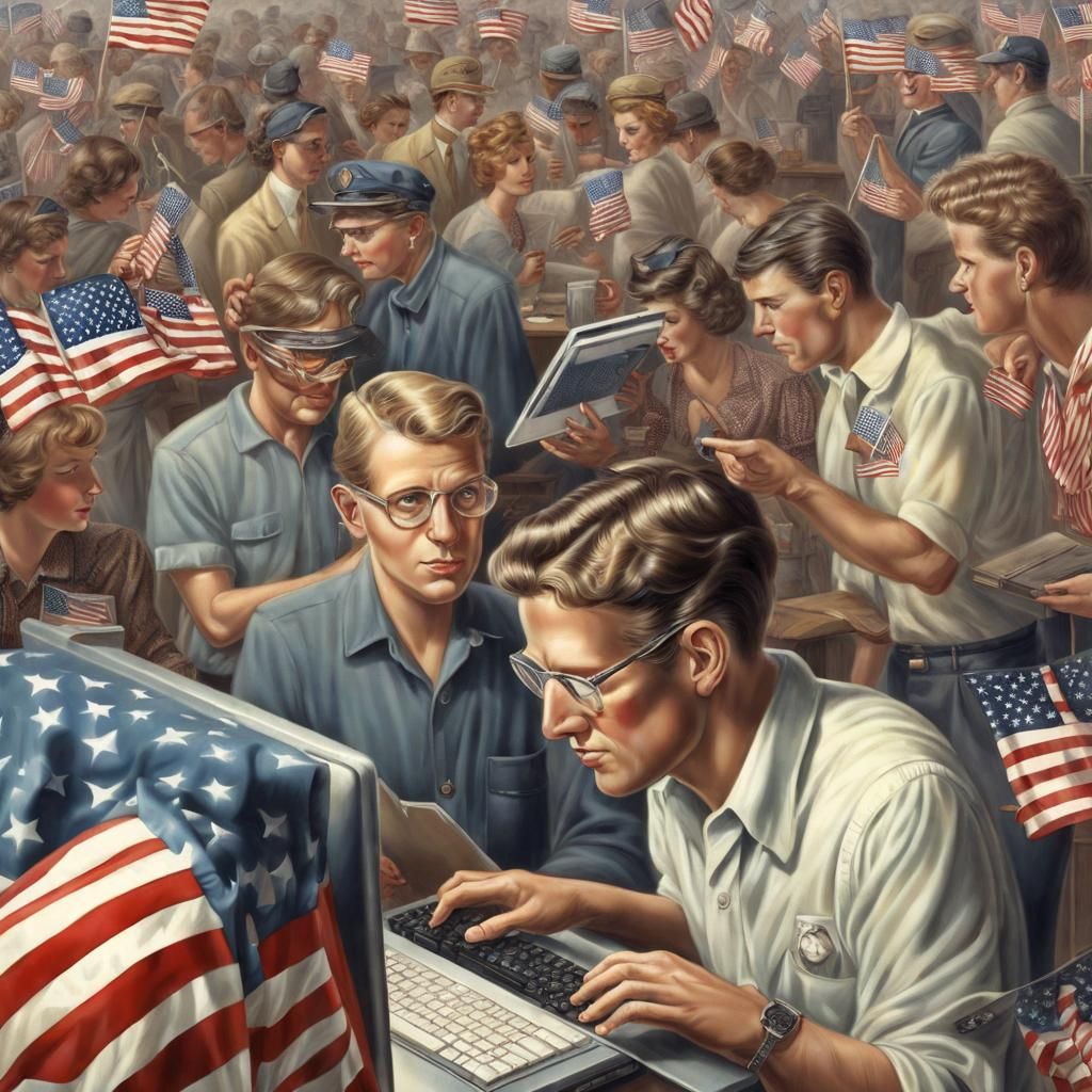 Americans during the Information Age - AI Generated Artwork - NightCafe ...