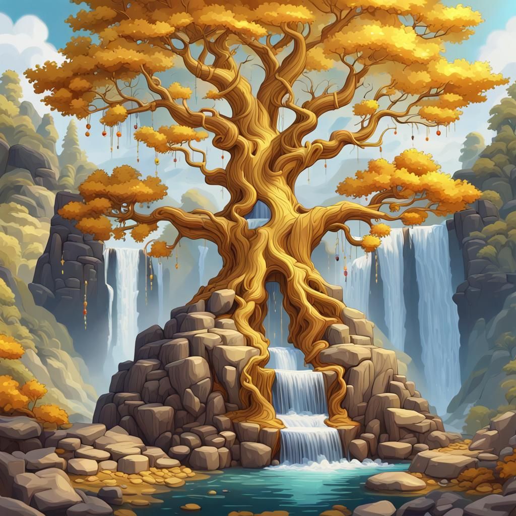 The golden Tree - AI Generated Artwork - NightCafe Creator