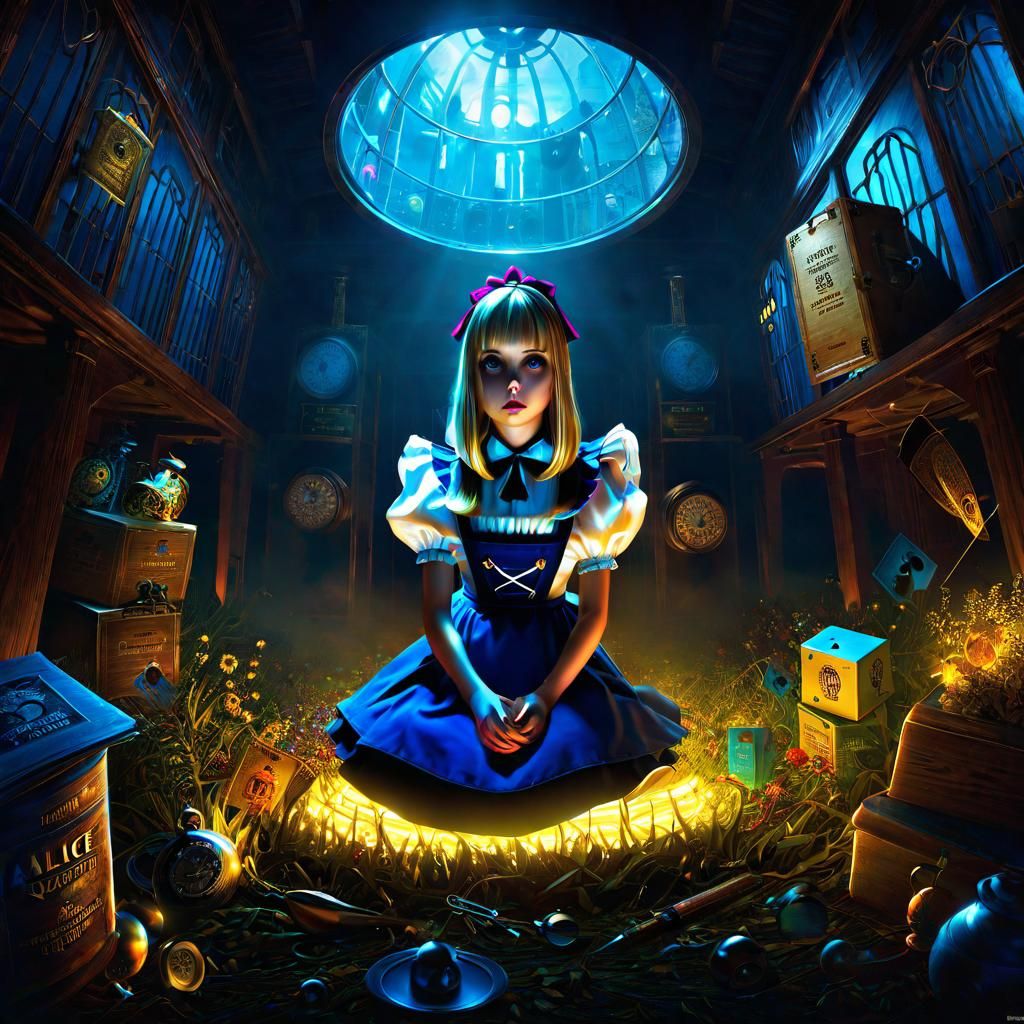 "Alice in Quarantine" - AI Generated Artwork - NightCafe Creator