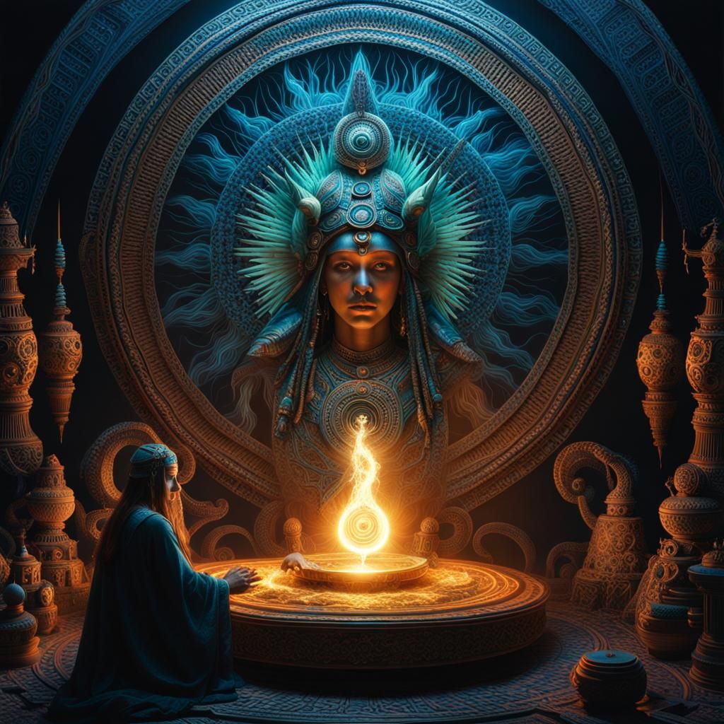 Shaman Communicating Through the Spirit Realm - AI Generated Artwork ...