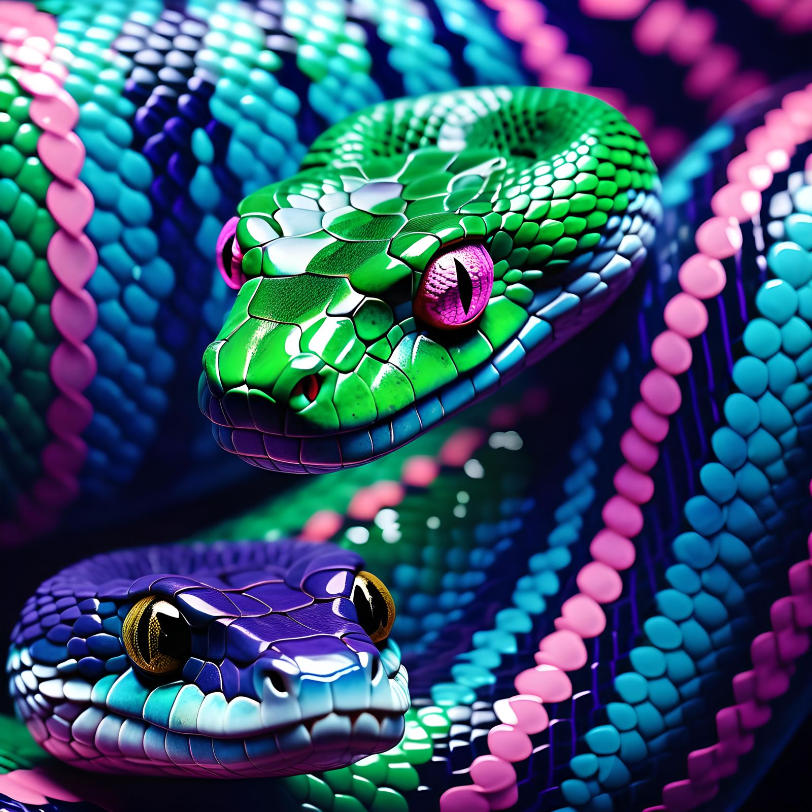 Snakes - AI Generated Artwork - NightCafe Creator