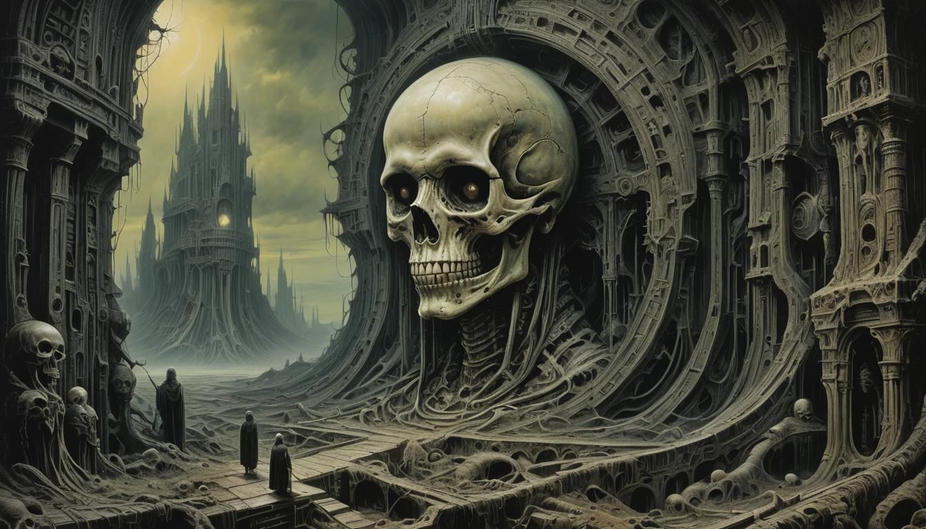 Surreal Biomechanical Horror Inspired by Giger and... - AI Art