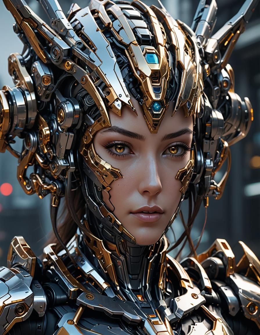 mecha goddess - AI Generated Artwork - NightCafe Creator
