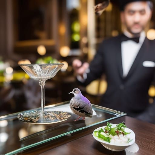 Serving A Smidgen of Pigeon 😁 - AI Generated Artwork - NightCafe Creator