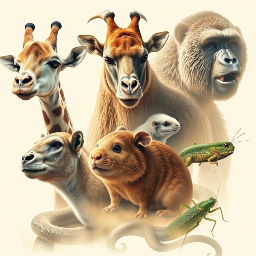 🐐🦒🦍Surreal Art Animals - Ethereal Animals in Dreamlike D...