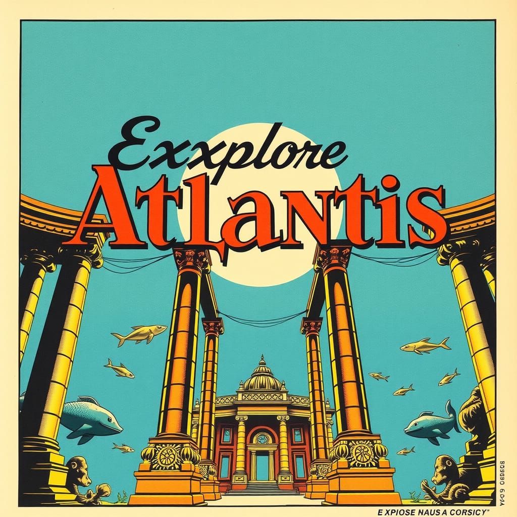 Vintage Atlantis Comic Book Advertisement Unveils ... - AI Art