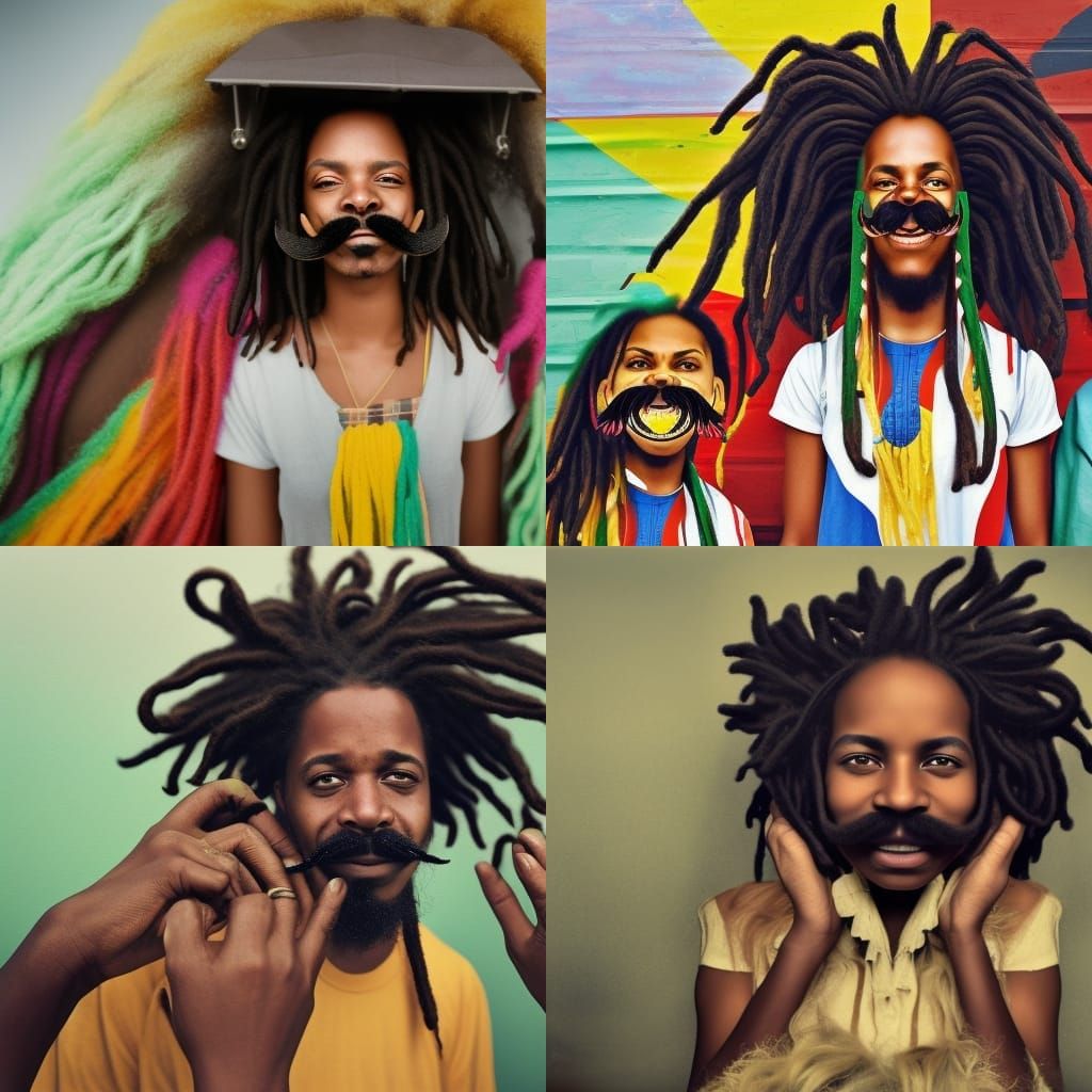 a rastafari mustache - AI Generated Artwork - NightCafe Creator
