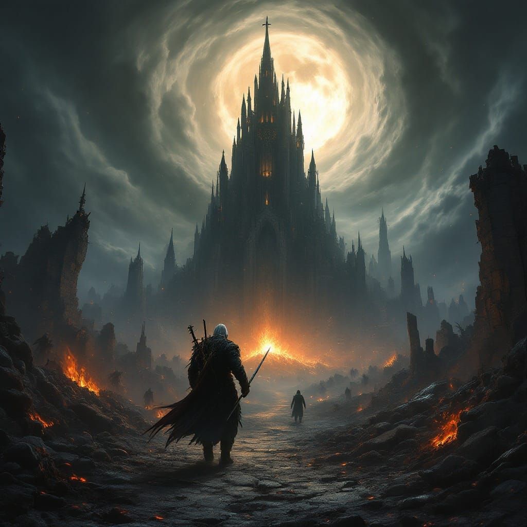 the witcher with demons - Dark Fantasy Witcher Battles Demo...