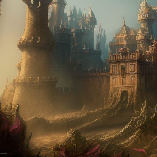 Warped Castle of Ghosts - AI Generated Artwork - NightCafe Creator