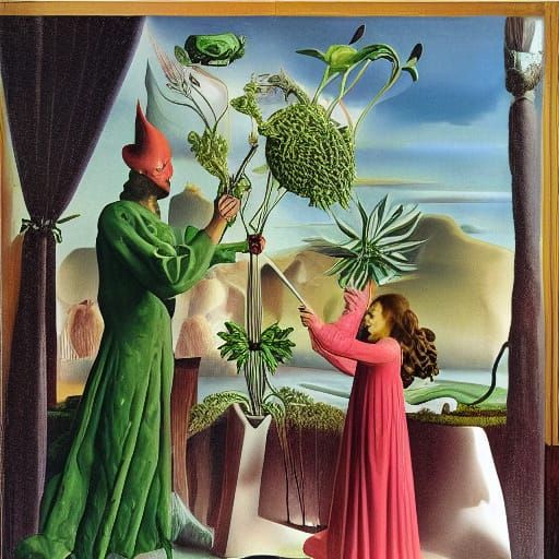 Surrealistic Botanicals Inspired by Dali and Van E... - AI Art