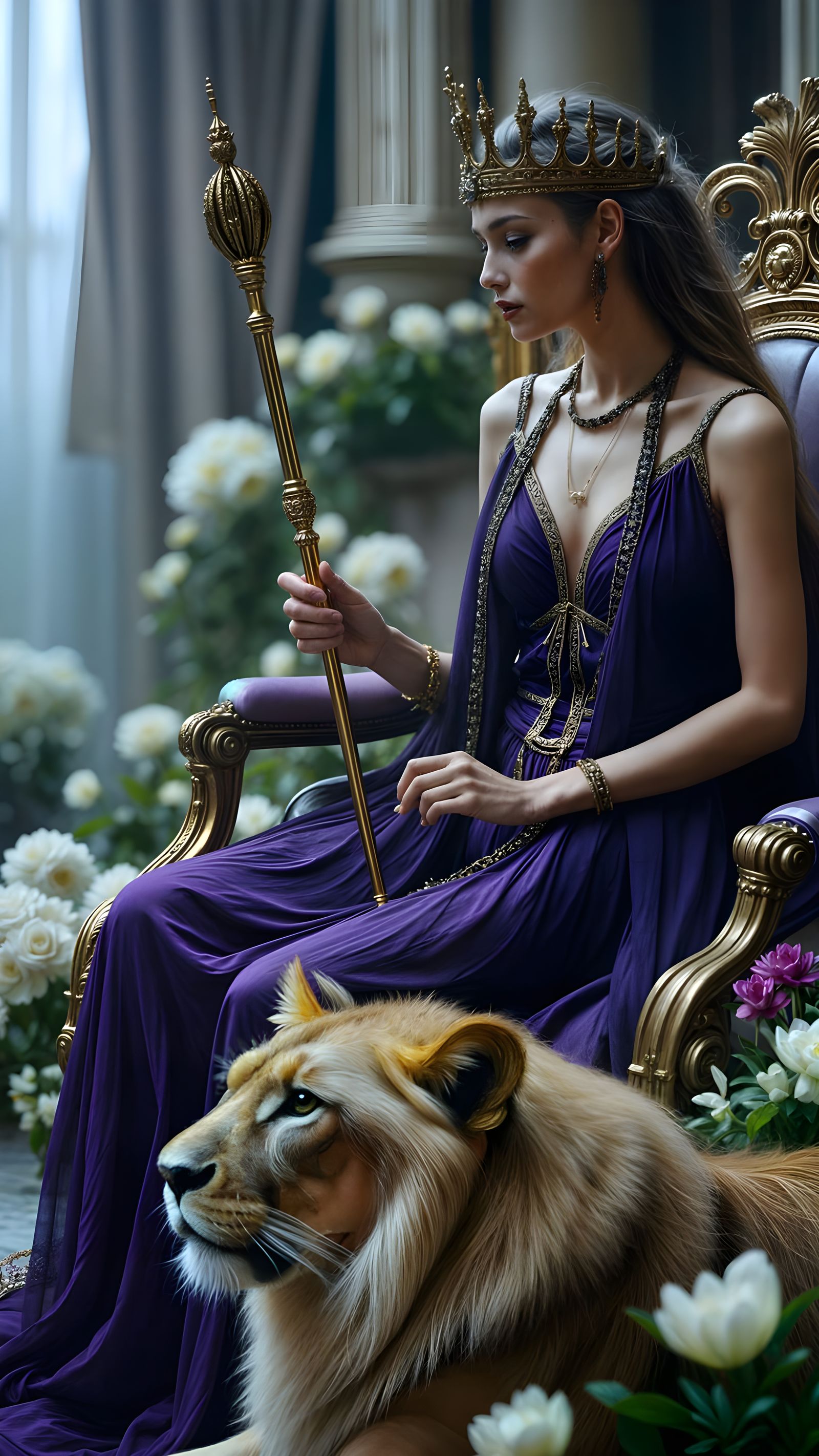 Hera Queen of the Olympians - Majestic Hera Goddess of the C...