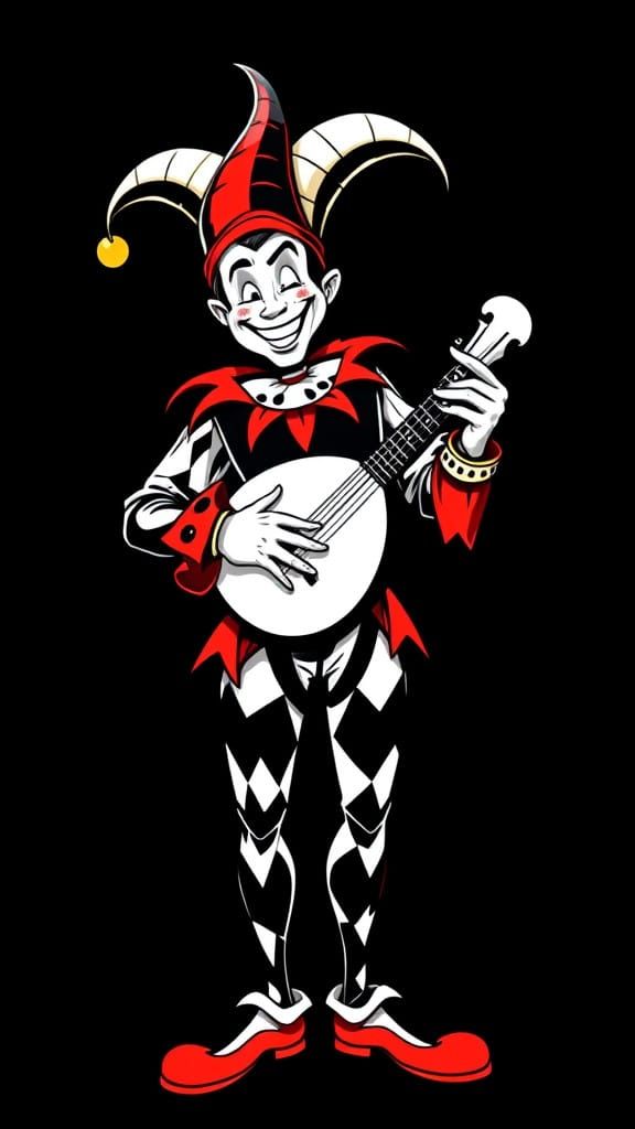 5 Stages of Insanity; Stage 1 2/4 - Medieval Jester in Cel-S...