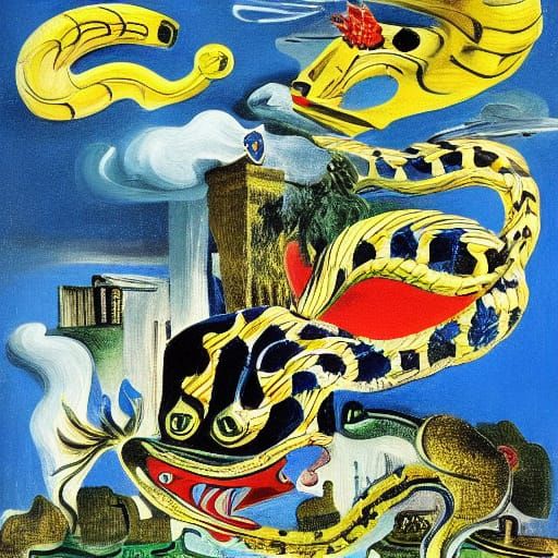 Surrealist Spanish Scene in 1938 - AI Art