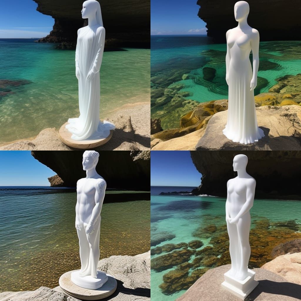 First attempts, Salt statue instead of Water - AI Generated Artwork ...