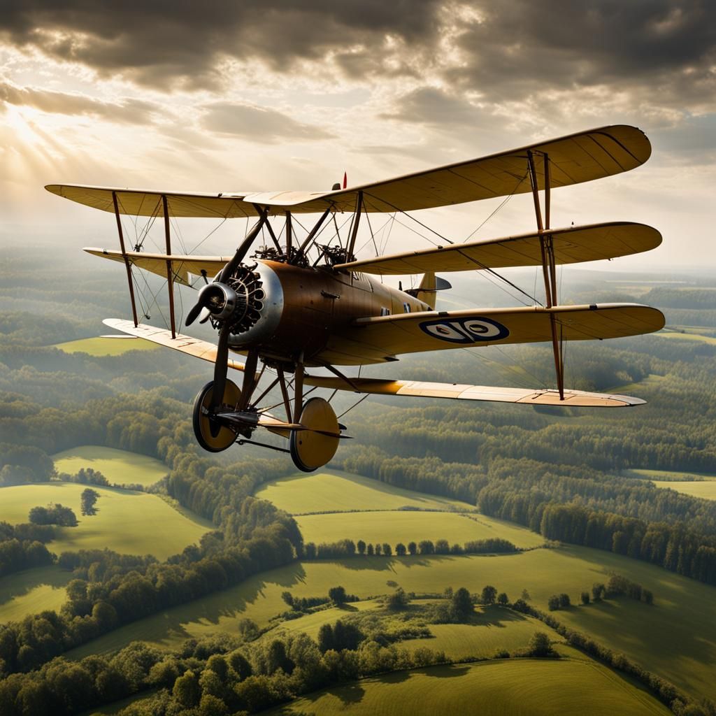 WWI biplane - AI Generated Artwork - NightCafe Creator