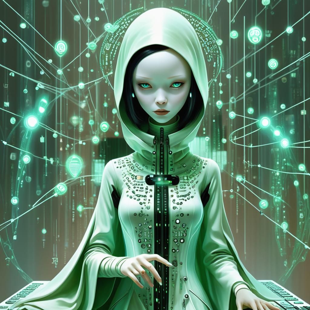 Cyber Witch - AI Generated Artwork - NightCafe Creator