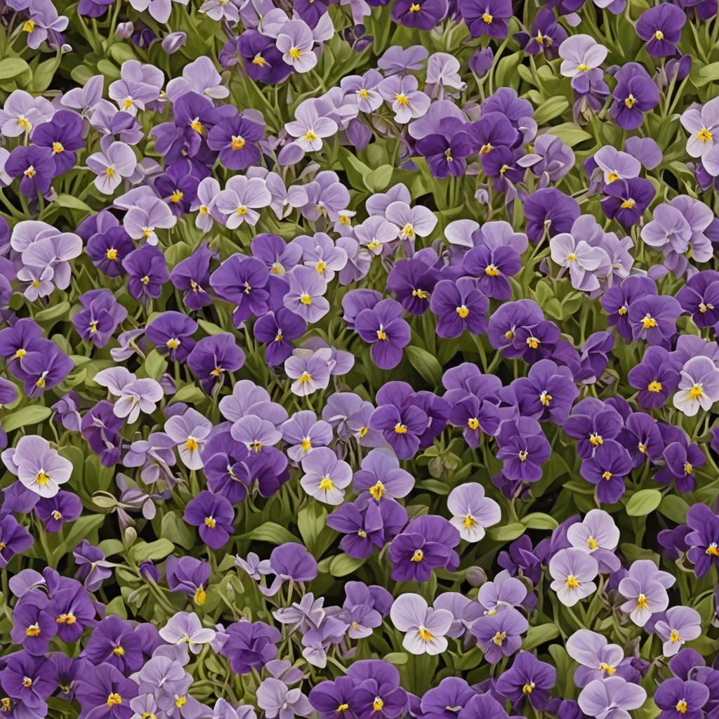 Oceans of violets in bloom - AI Generated Artwork - NightCafe Creator