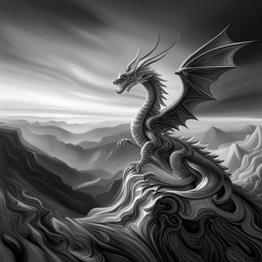 Silver Dragon. - AI Generated Artwork - NightCafe Creator