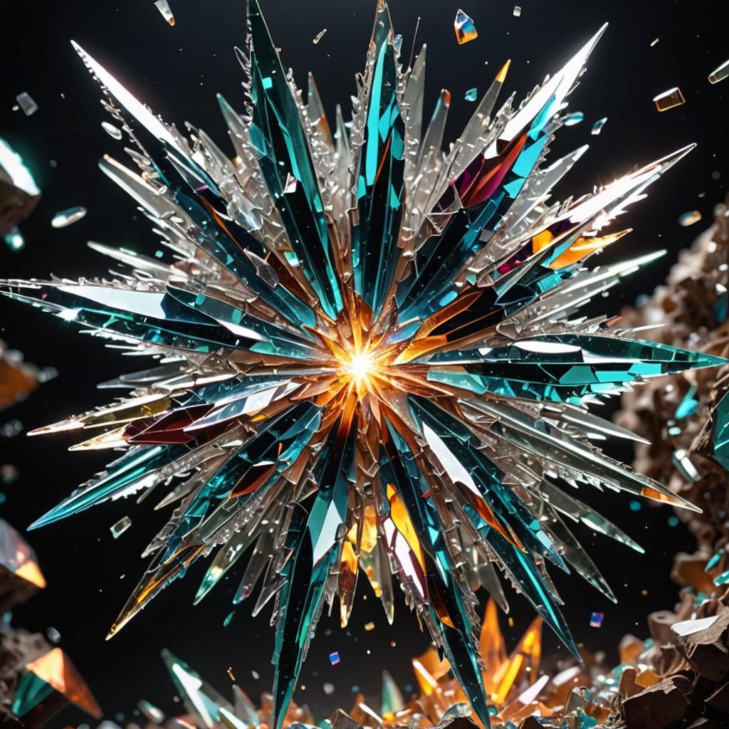 Shattered star - AI Generated Artwork - NightCafe Creator