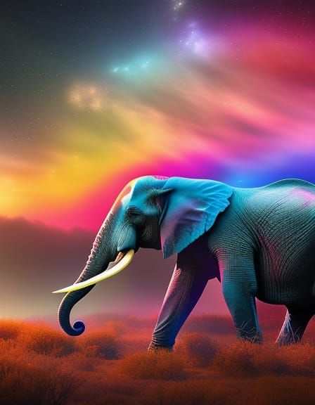 Galaxy Elephant - AI Generated Artwork - NightCafe Creator