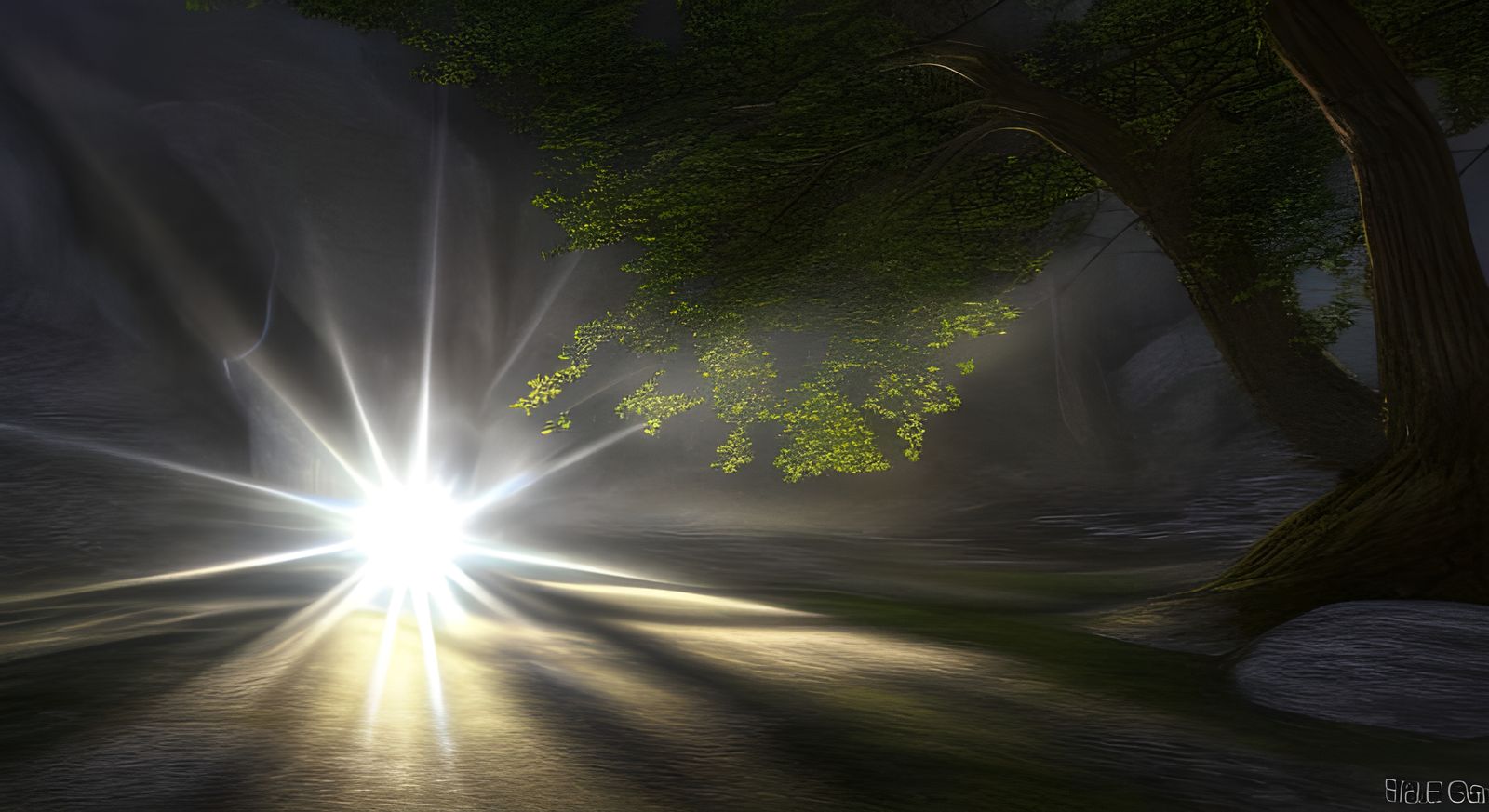 A being of pure light. HDR volumetric lighting sharp focus 1024 ...