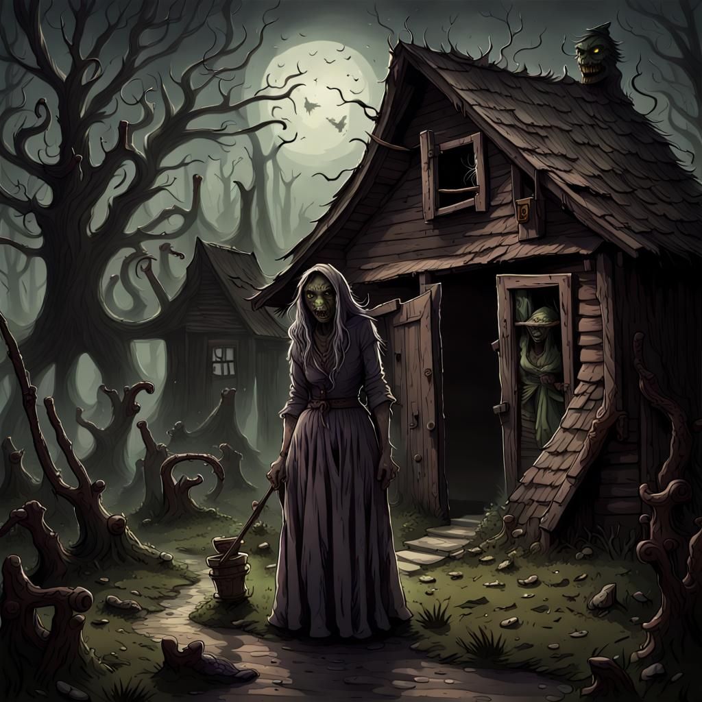 Hideous bog witch - AI Generated Artwork - NightCafe Creator