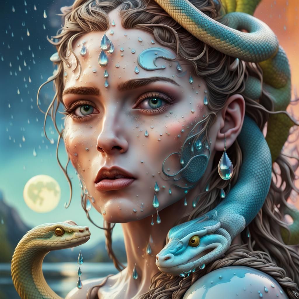 Humanoid Snake Beauty. - AI Generated Artwork - NightCafe Creator