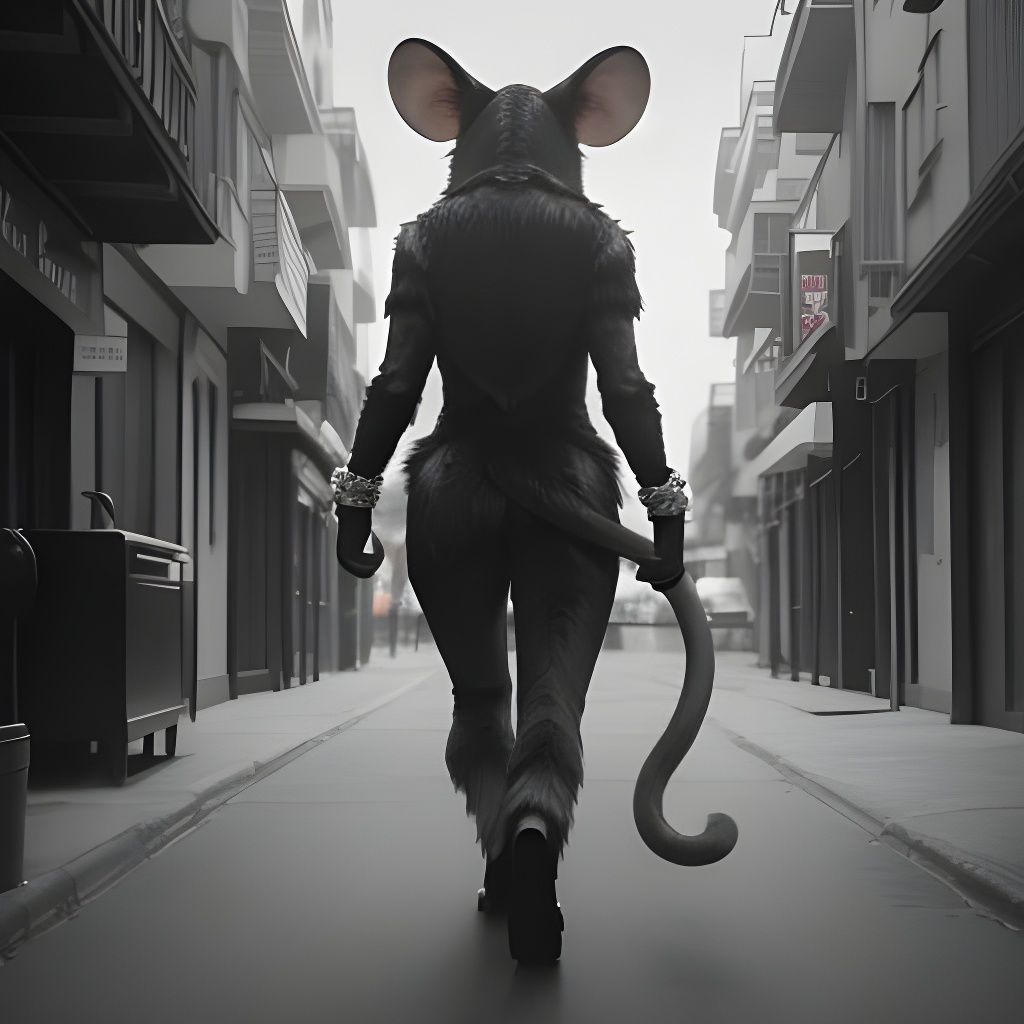 Monochrome photo of a Giant mouse - AI Generated Artwork - NightCafe ...