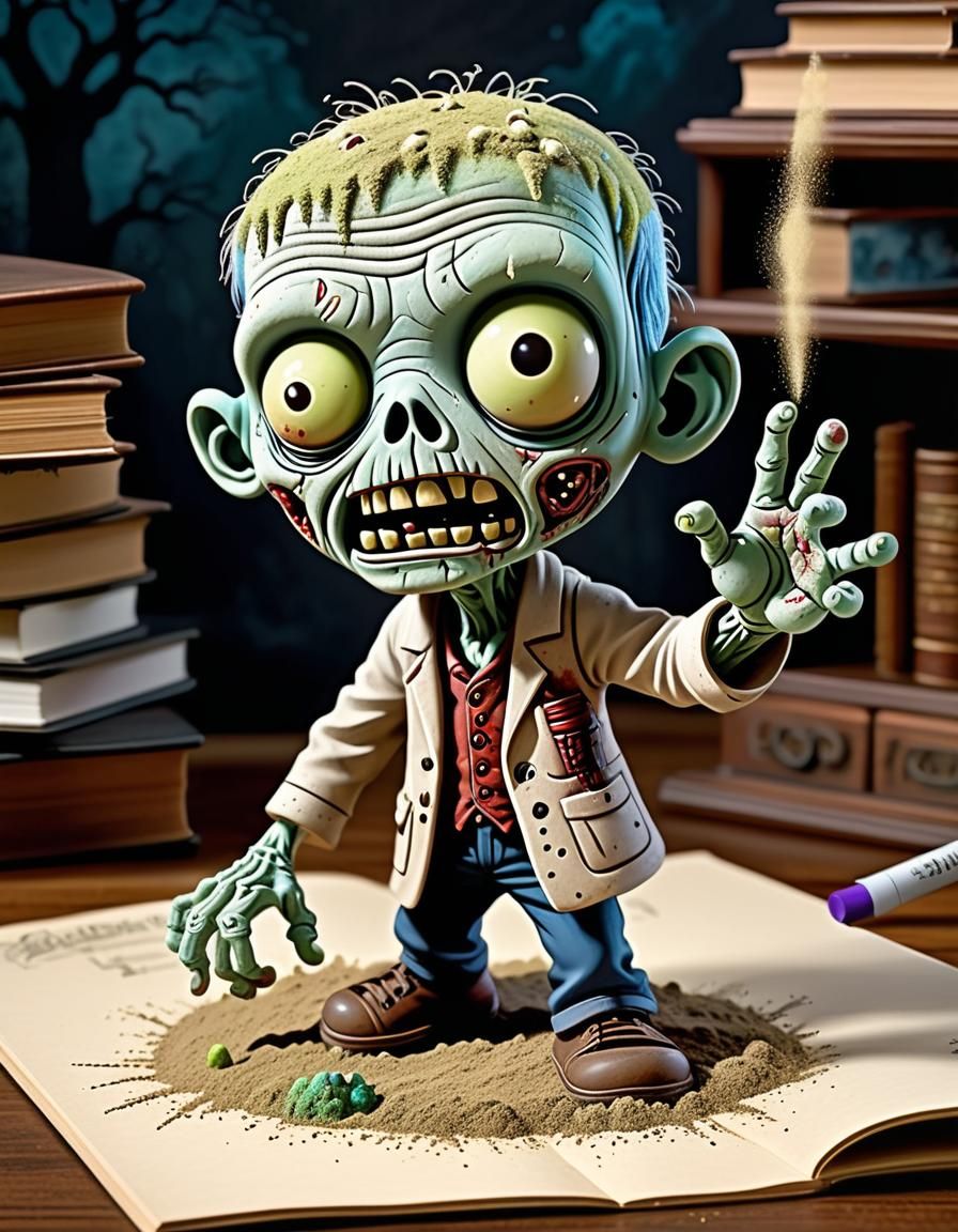 Chalkdust zombie - AI Generated Artwork - NightCafe Creator