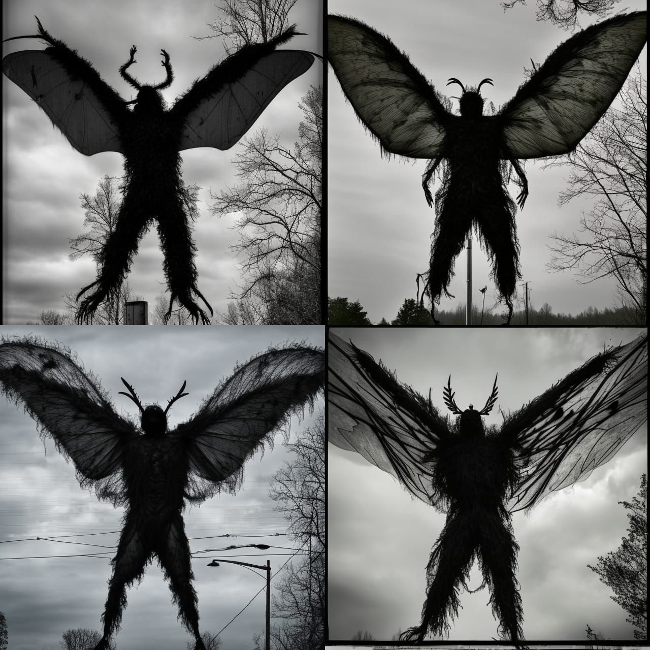 Mothman Standing on Top of a Substation - AI Generated Artwork ...