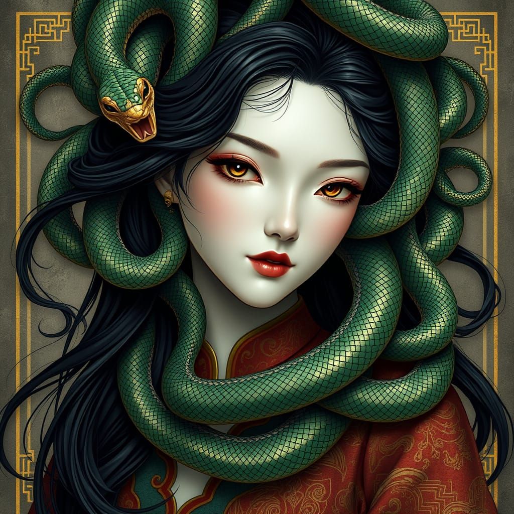 Medusa's Year - Medusa in Chinese Art Nouveau Elegance
