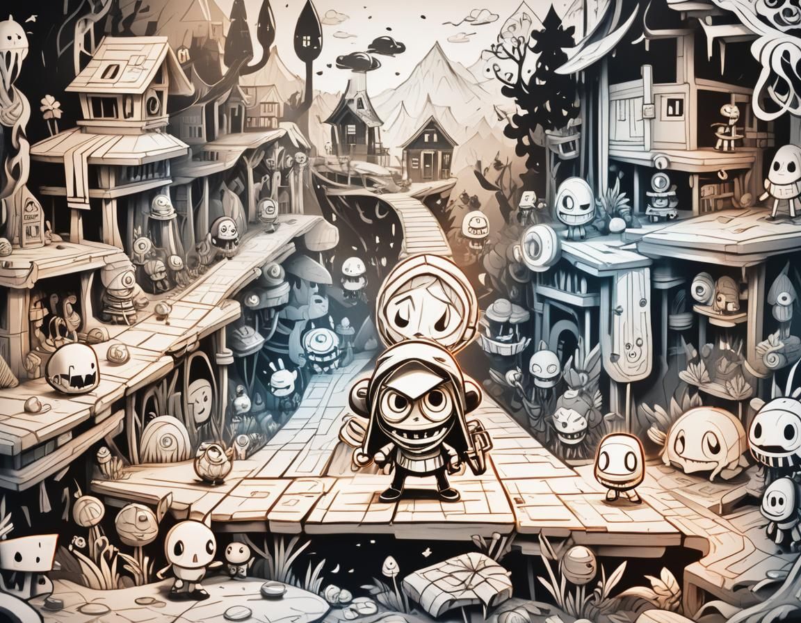 ink comic style game 2 - AI Generated Artwork - NightCafe Creator