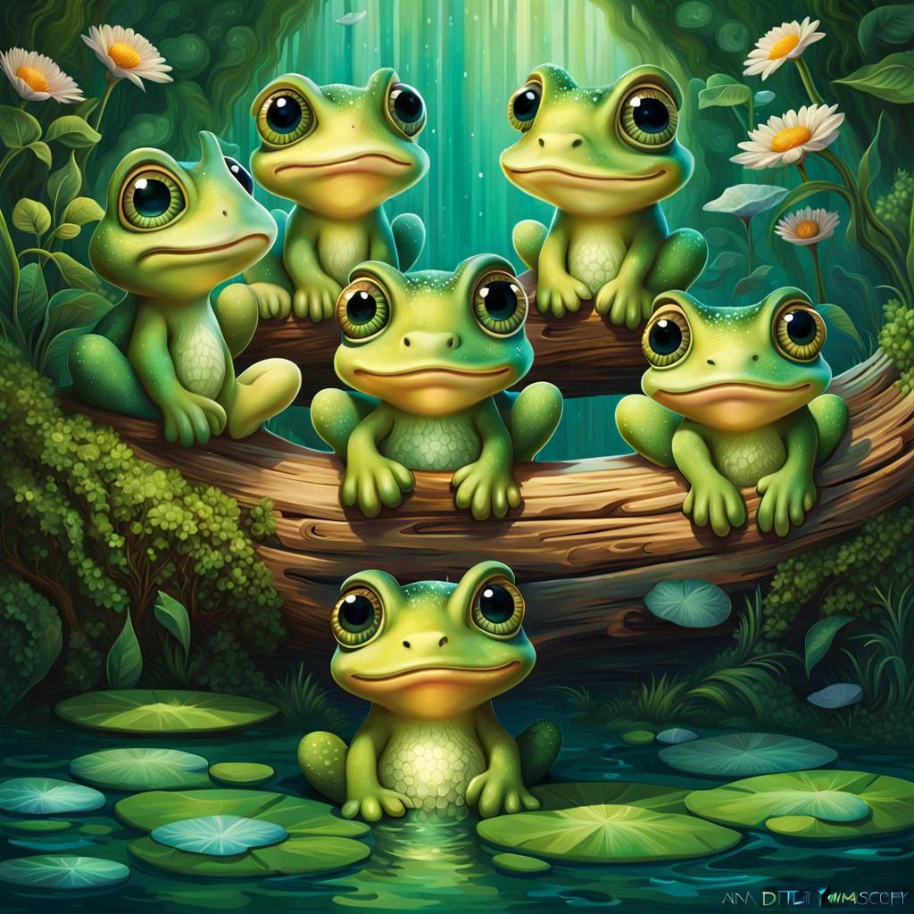 Disturbingly animated froggies (Frog in a Blender?)