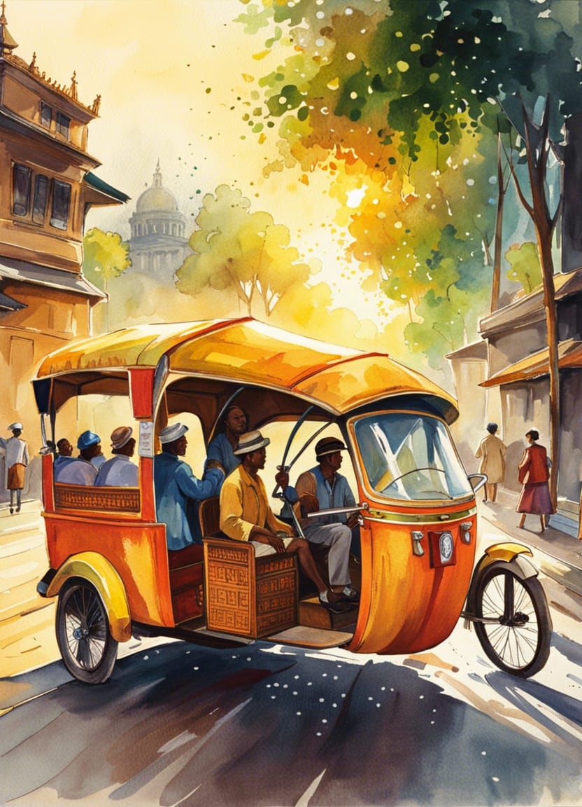 Auto rickshaw - AI Generated Artwork - NightCafe Creator