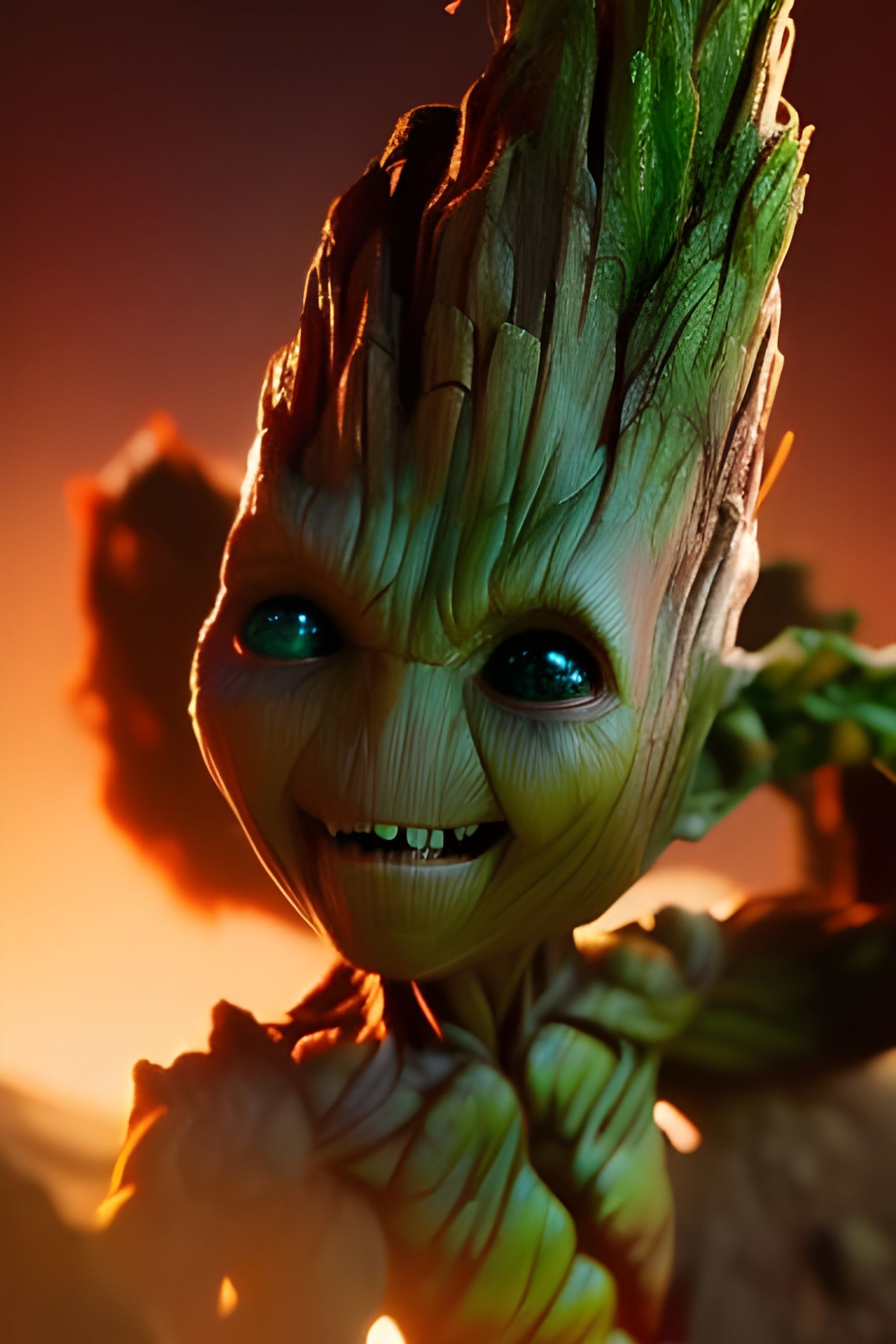 Emotional Groot - AI Generated Artwork - NightCafe Creator