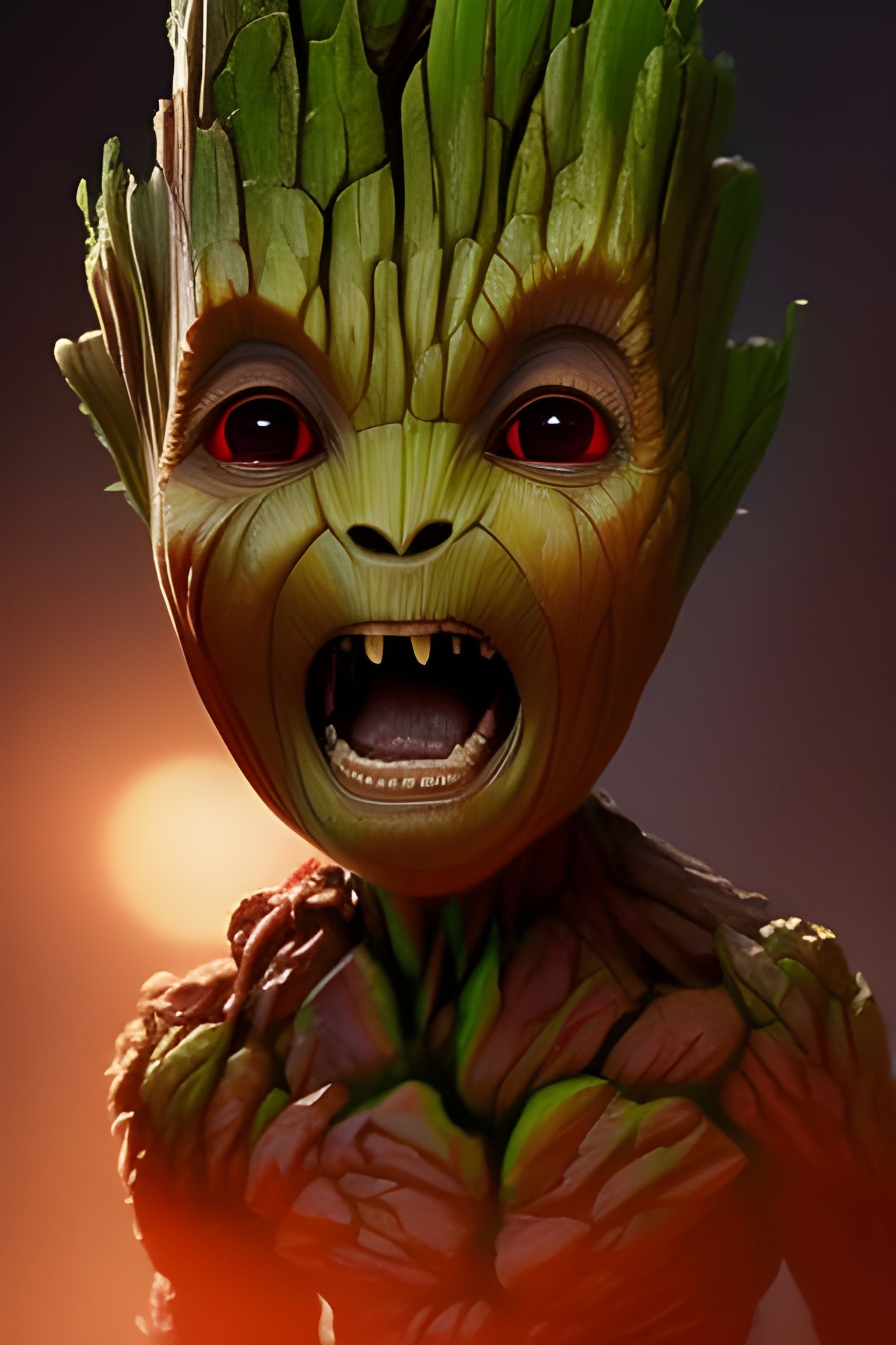 Emotional Groot - AI Generated Artwork - NightCafe Creator