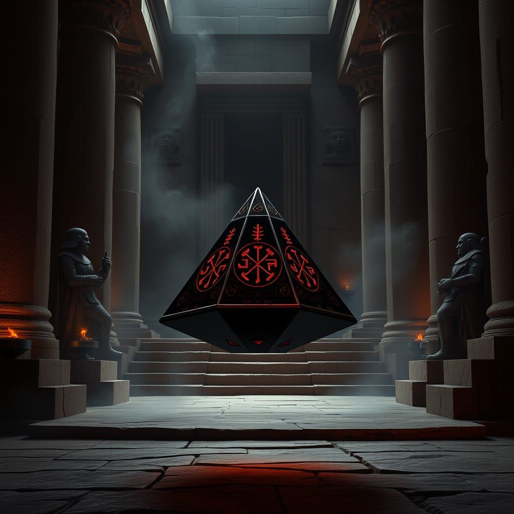 Ancient Sith Temple Holocron in Dark Fantasy Style - AI Art