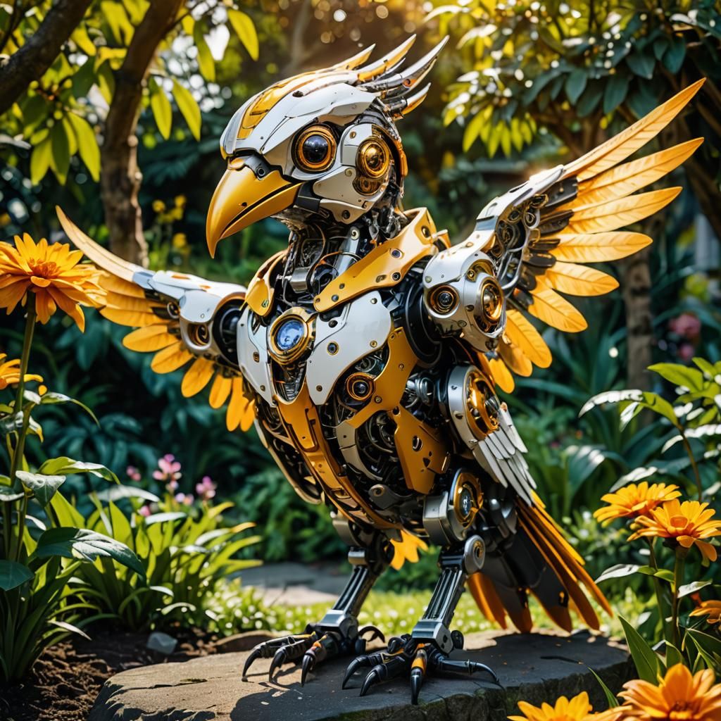Cyborg bird - AI Generated Artwork - NightCafe Creator