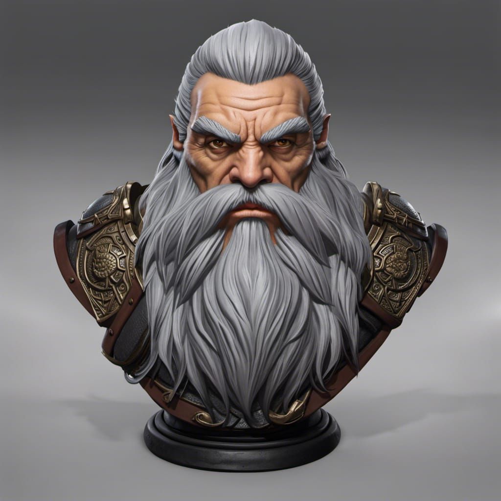 Dwarf bust - AI Generated Artwork - NightCafe Creator